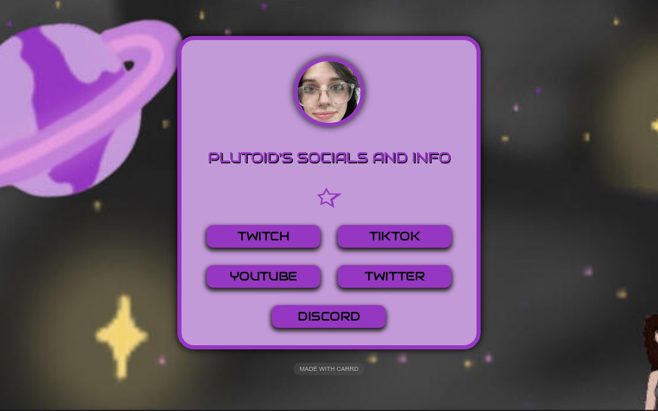 Plutoid's Socials and Info